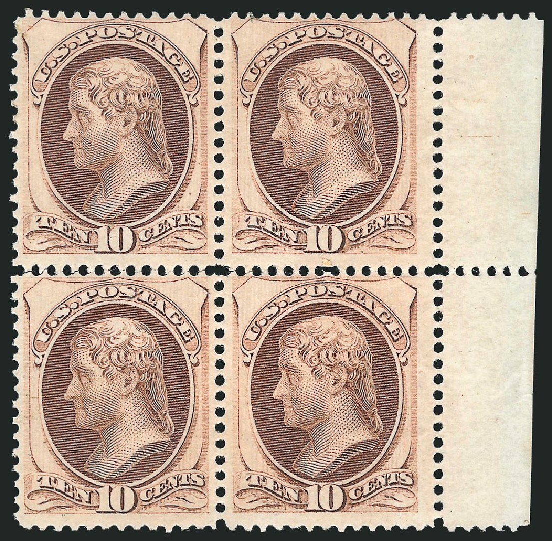 Prices of US Stamps Scott Catalog # 139 - 10c 1870 Jefferson Grill