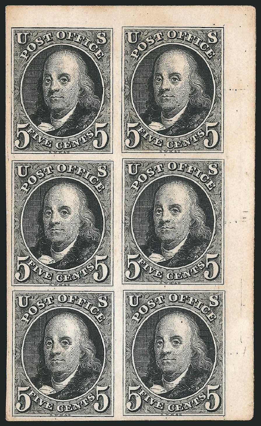 Prices of US Stamps Scott Catalogue 1: 5c 1847 Franklin