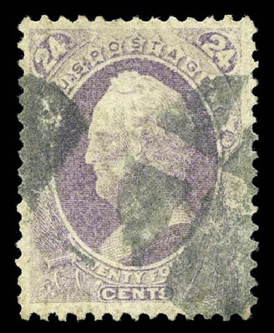 Price of US Stamp Scott Cat. #142: 1870 24c Winfield Scott Grill