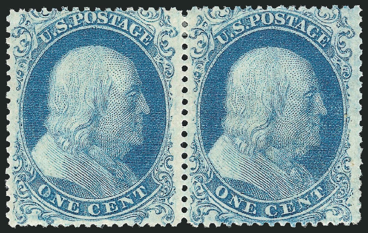 US Stamp Price Scott Catalogue # 18 - 1861 1c Franklin