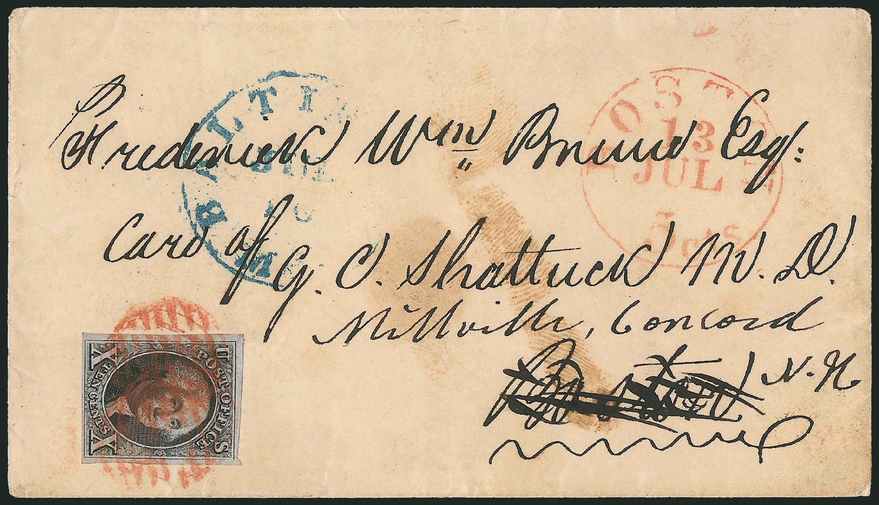 Prices of US Stamp Scott Catalogue #2: 10c 1847 Franklin