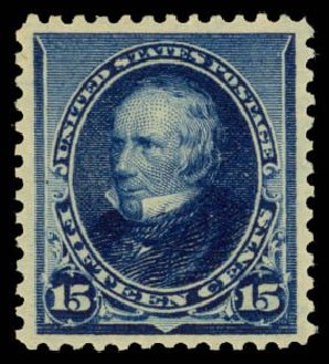 Values of US Stamp Scott # 227 - 1890 15c Clay