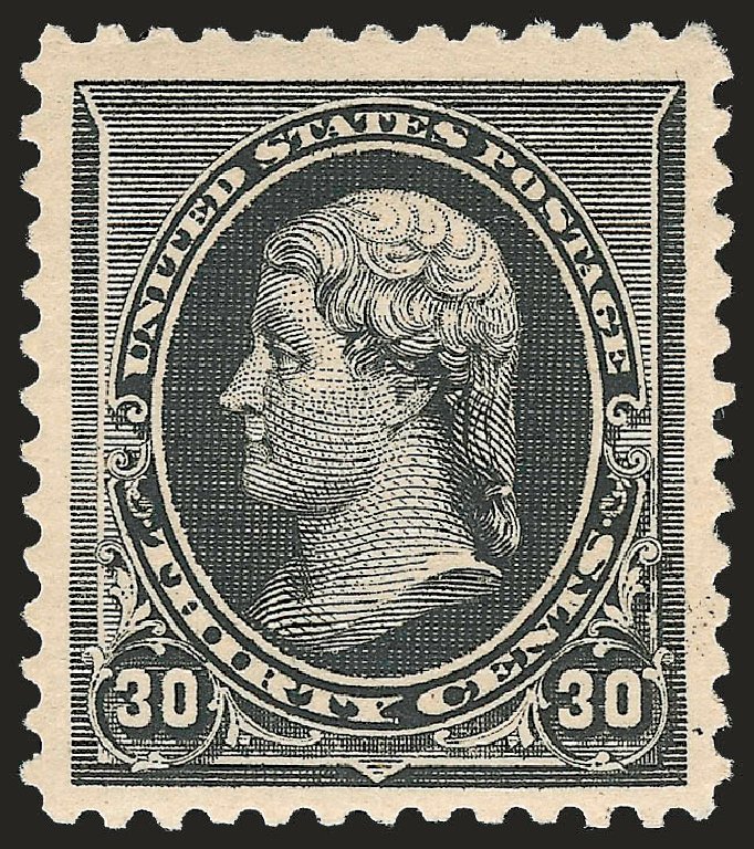 Prices of US Stamps Scott Catalog 228: 30c 1890 Jefferson