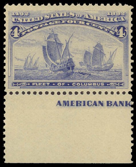 Prices of US Stamps Scott 233: 1893 4c Columbian Exposition