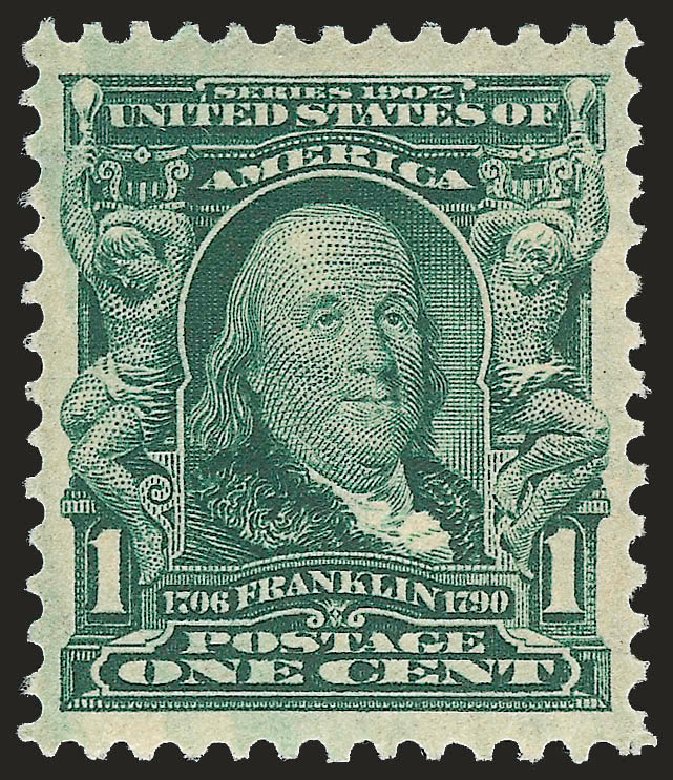 Values of US Stamp Scott Catalogue # 300 - 1c 1903 Franklin