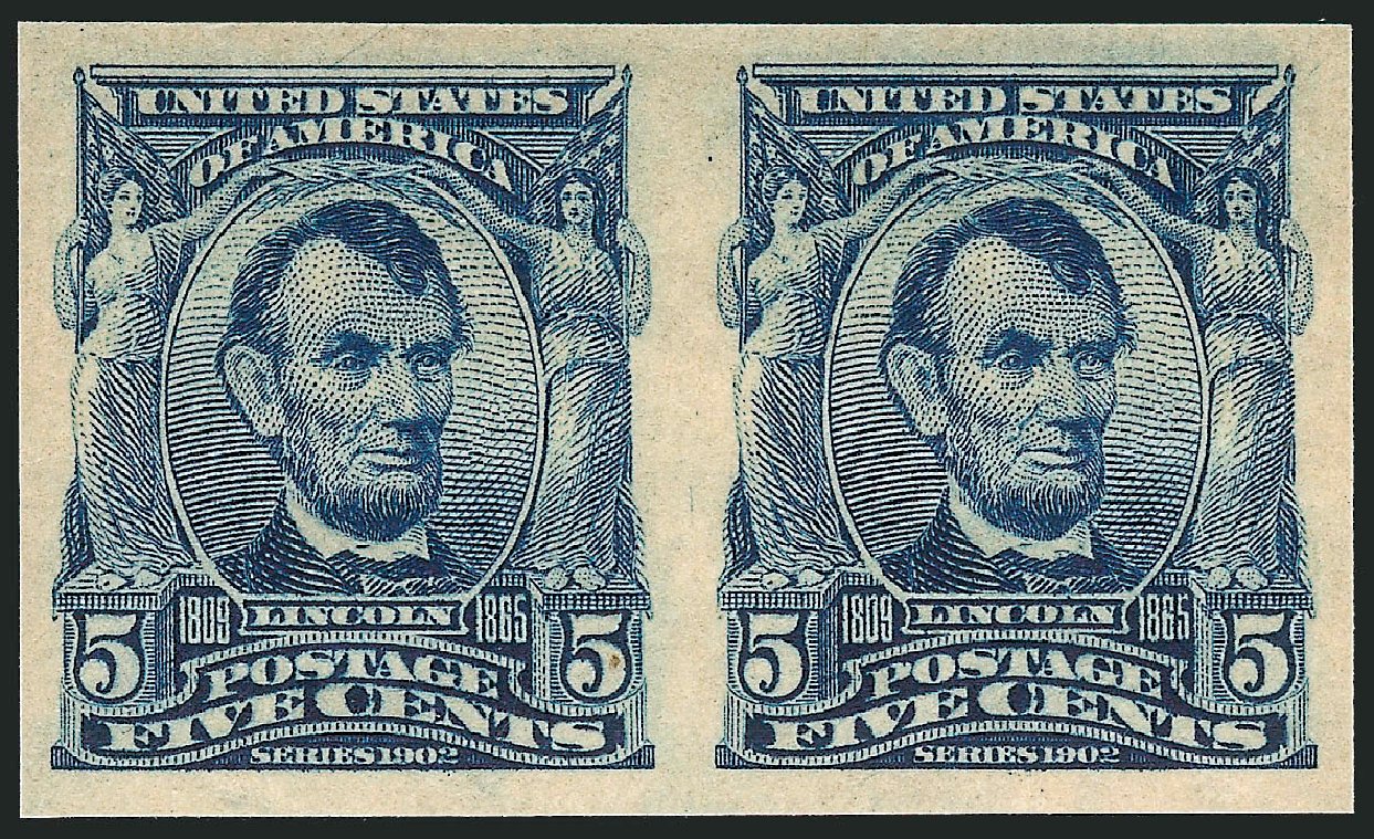 Value of US Stamps Scott # 315 - 1908 5c Lincoln Imperf