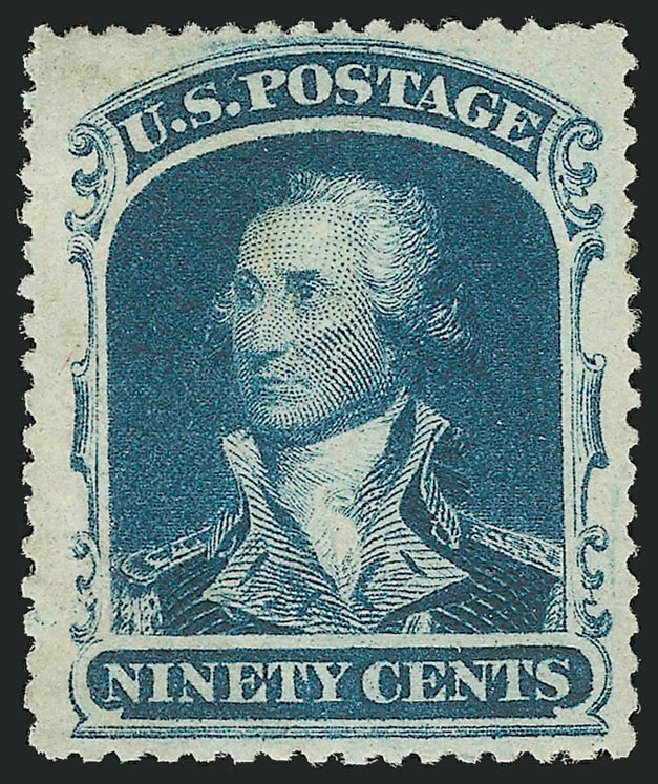 US Stamps Values Scott #39: 90c 1860 Washington