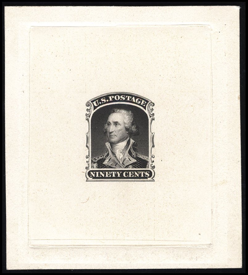 US Stamps Values Scott #39: 90c 1860 Washington