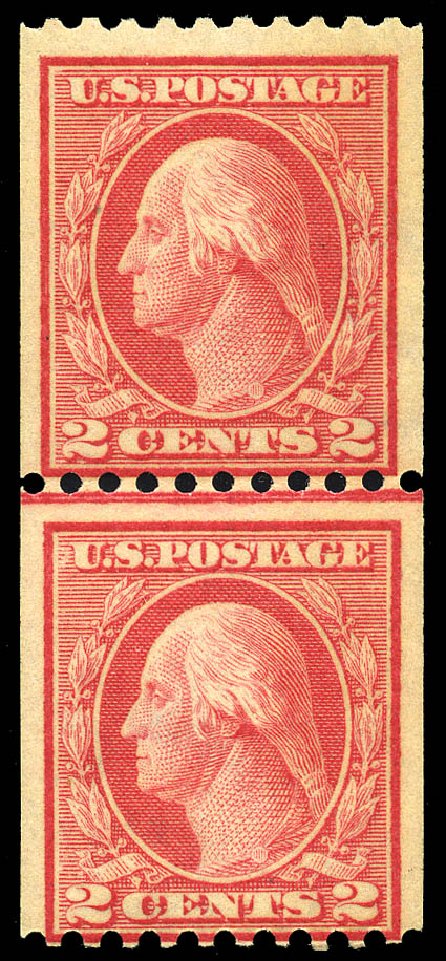 US Stamps Price Scott Catalog 449: 1915 2c Washington Coil Perf 10 ...
