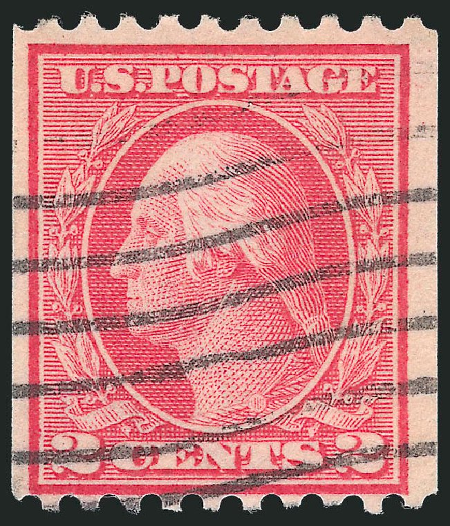 US Stamps Values Scott Catalog #449: 2c 1915 Washington Coil Perf 10 ...