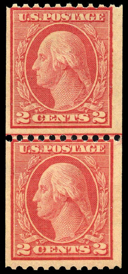 US Stamps Price Scott Catalog 449: 1915 2c Washington Coil Perf 10 ...