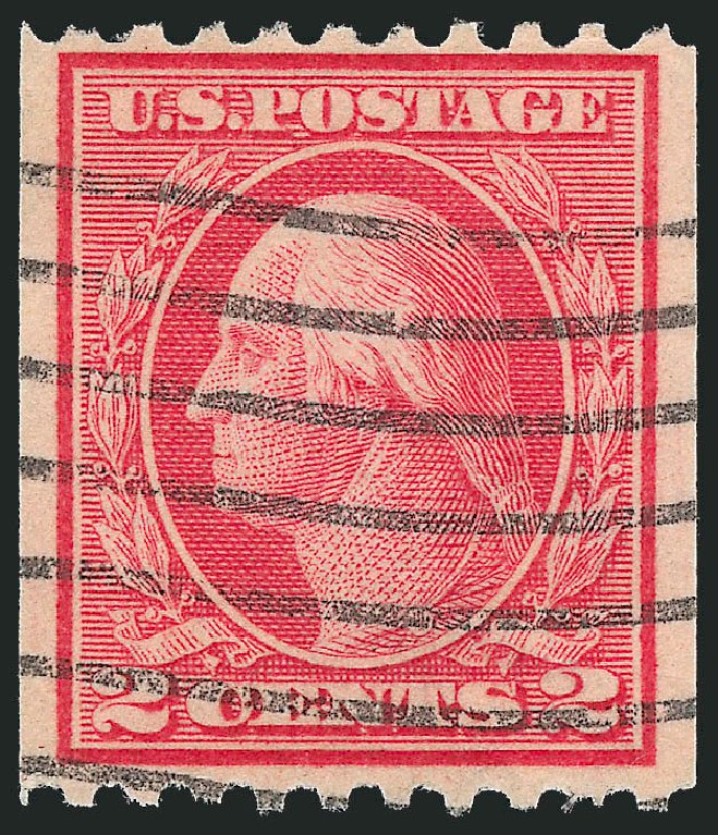 US Stamps Values Scott Catalog #449: 2c 1915 Washington Coil Perf 10 ...