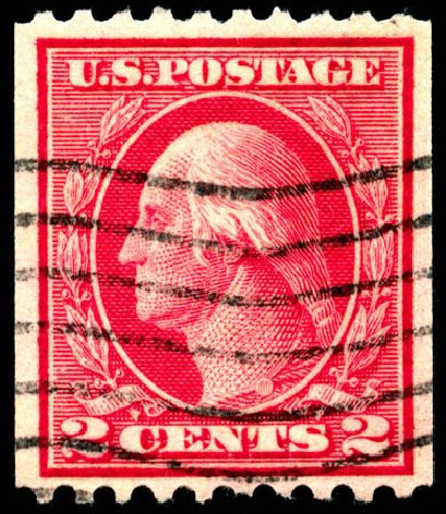 US Stamps Values Scott Cat. # 449 - 1915 2c Washington Coil Perf 10 ...