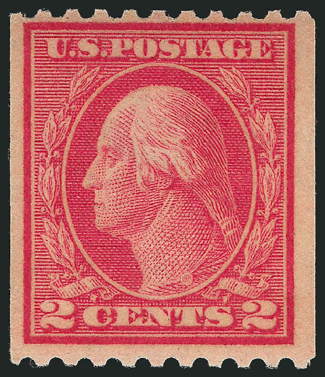 US Stamp Prices Scott Cat. 449: 1915 2c Washington Coil Perf 10 ...