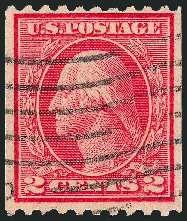 US Stamps Values Scott Cat. # 449 - 1915 2c Washington Coil Perf 10 ...