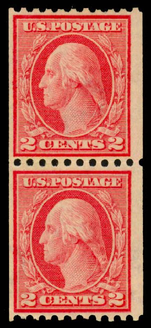US Stamps Price Scott Catalog 449: 1915 2c Washington Coil Perf 10 ...