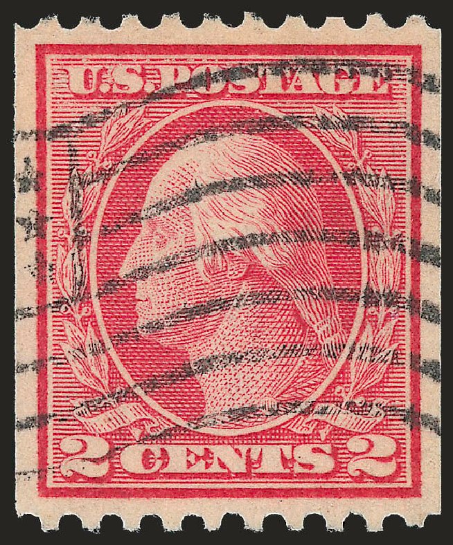 US Stamp Value Scott Catalog # 449 - 1915 2c Washington Coil Perf 10 ...