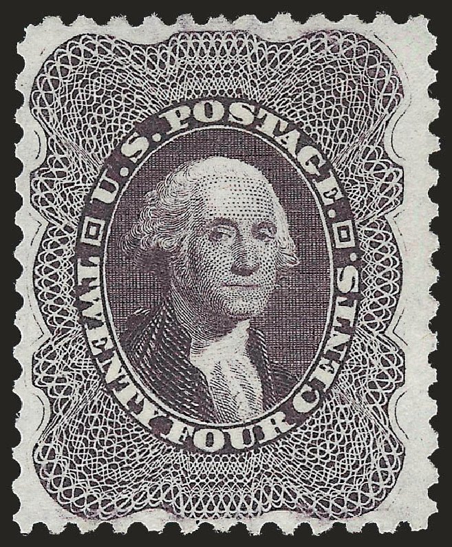 Prices of US Stamps Scott 45: 1875 24c Washington Reprint