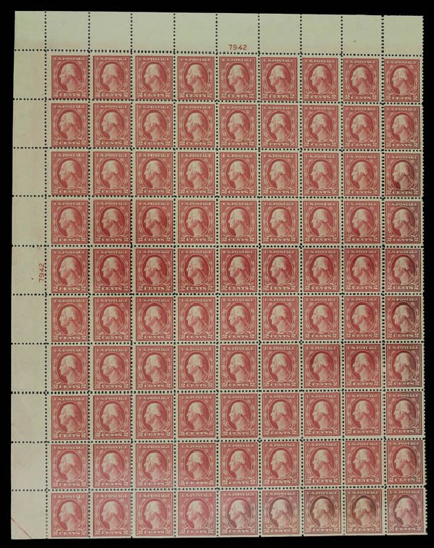 US Stamps Prices Scott 505: 1917 5c Washington Perf 11 Error