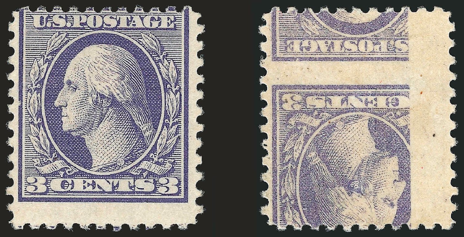 US Stamps Value Scott Catalog #529: 1918 3c Washington Offset Perf 11