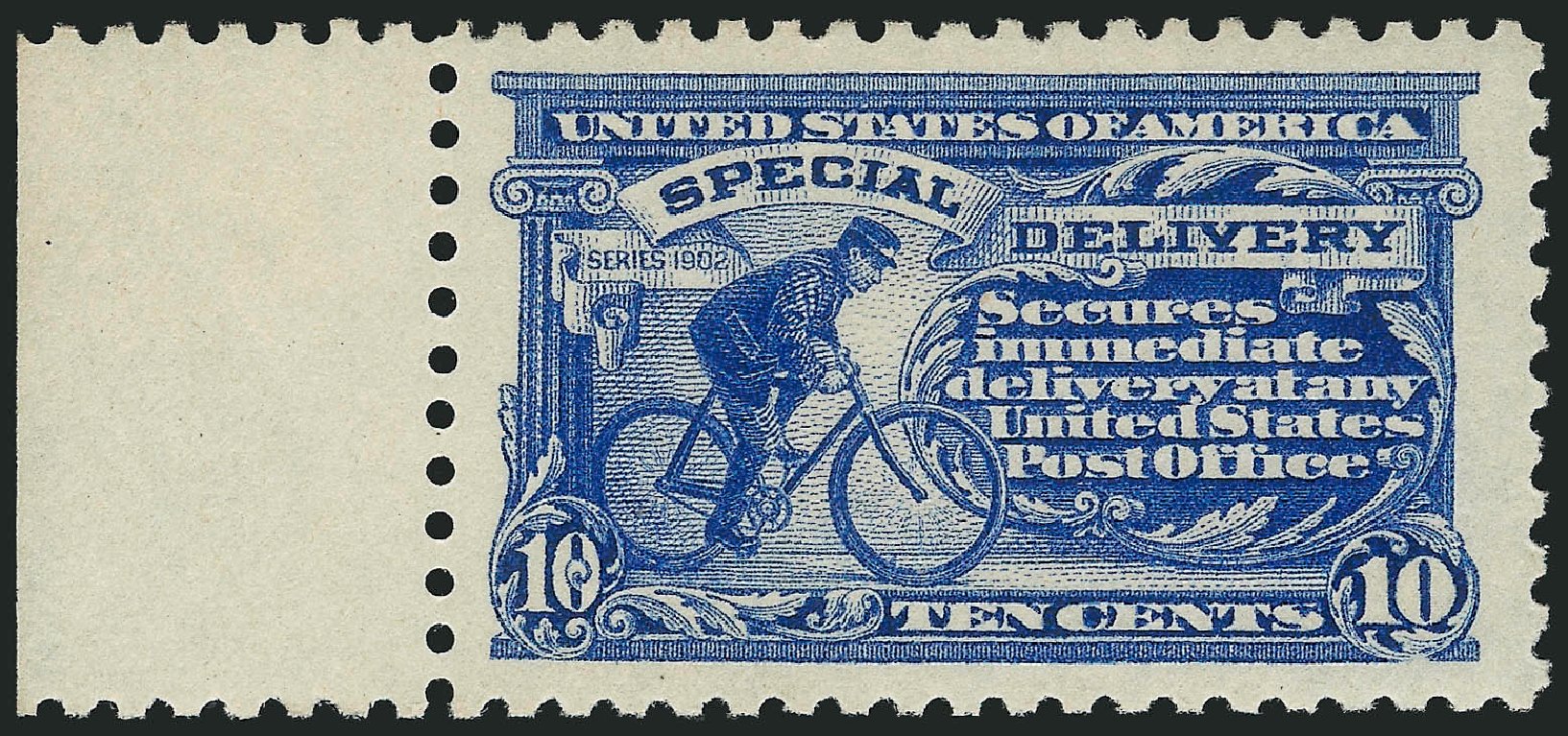Values of US Stamp Scott Catalog #E9: 1914 10c Special Delivery